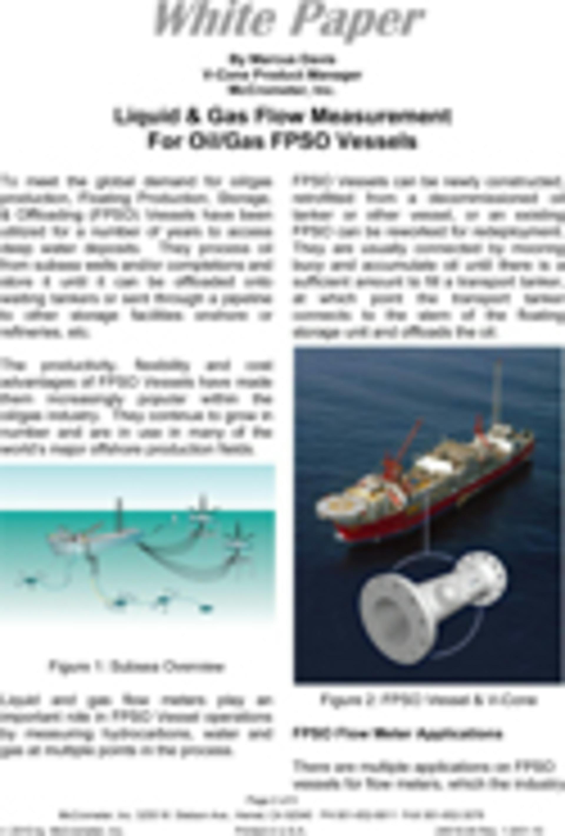 Liquid & Gas Flow Measurement For Oil & Gas FPSO Vessels | Processing ...