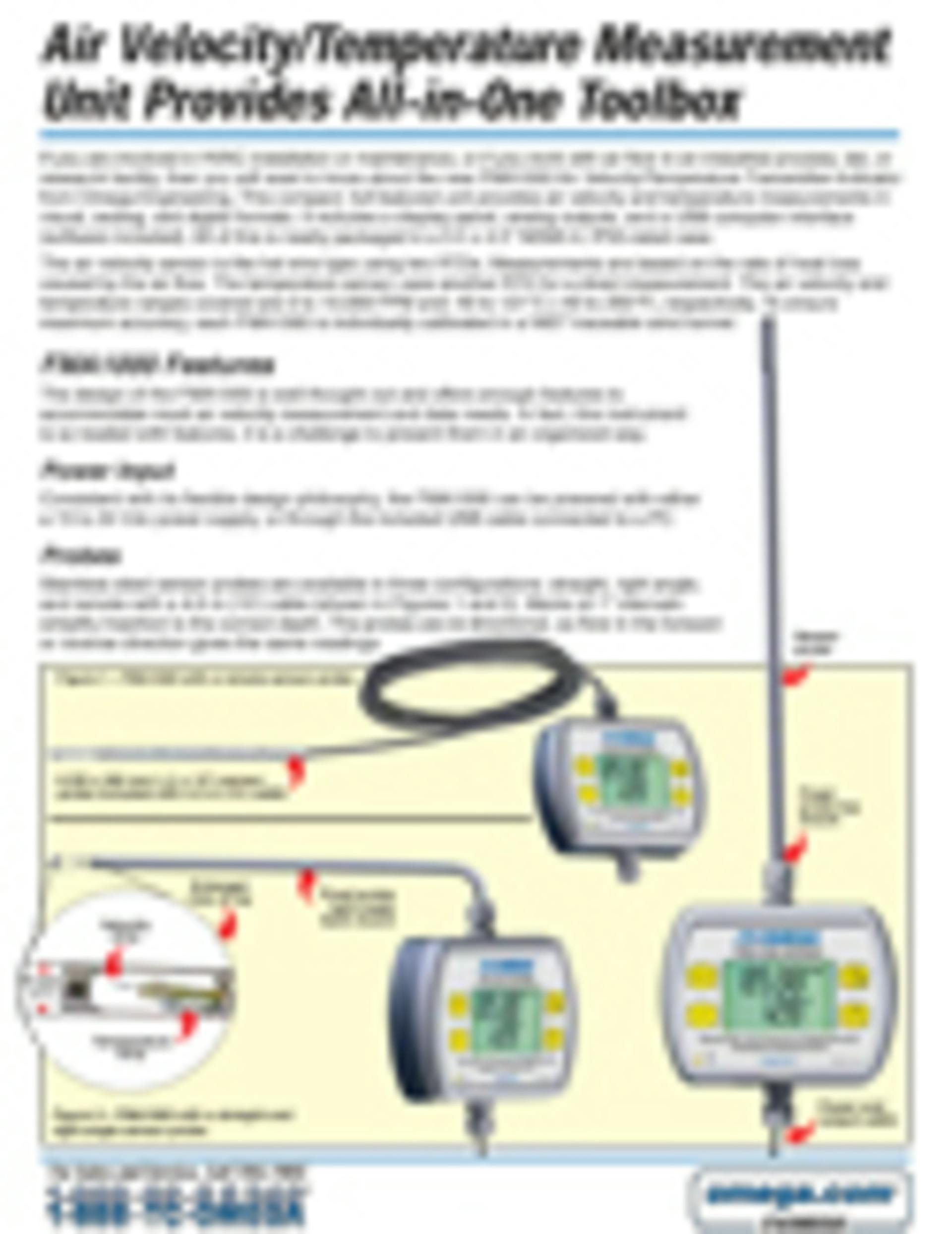 Air Velocity/Temperature Measurement Unit Provides All-in-One Toolbox ...